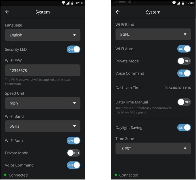 M8 System Settings